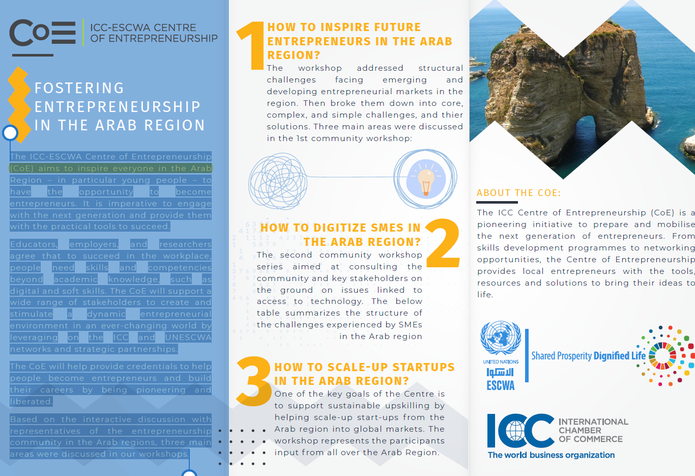 ICC-ESCWA Centre of Entrepreneurship Workshop Brochure - ICC ...