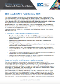 ICC input: SAFE FoS Review 2021 - ICC - International Chamber of Commerce